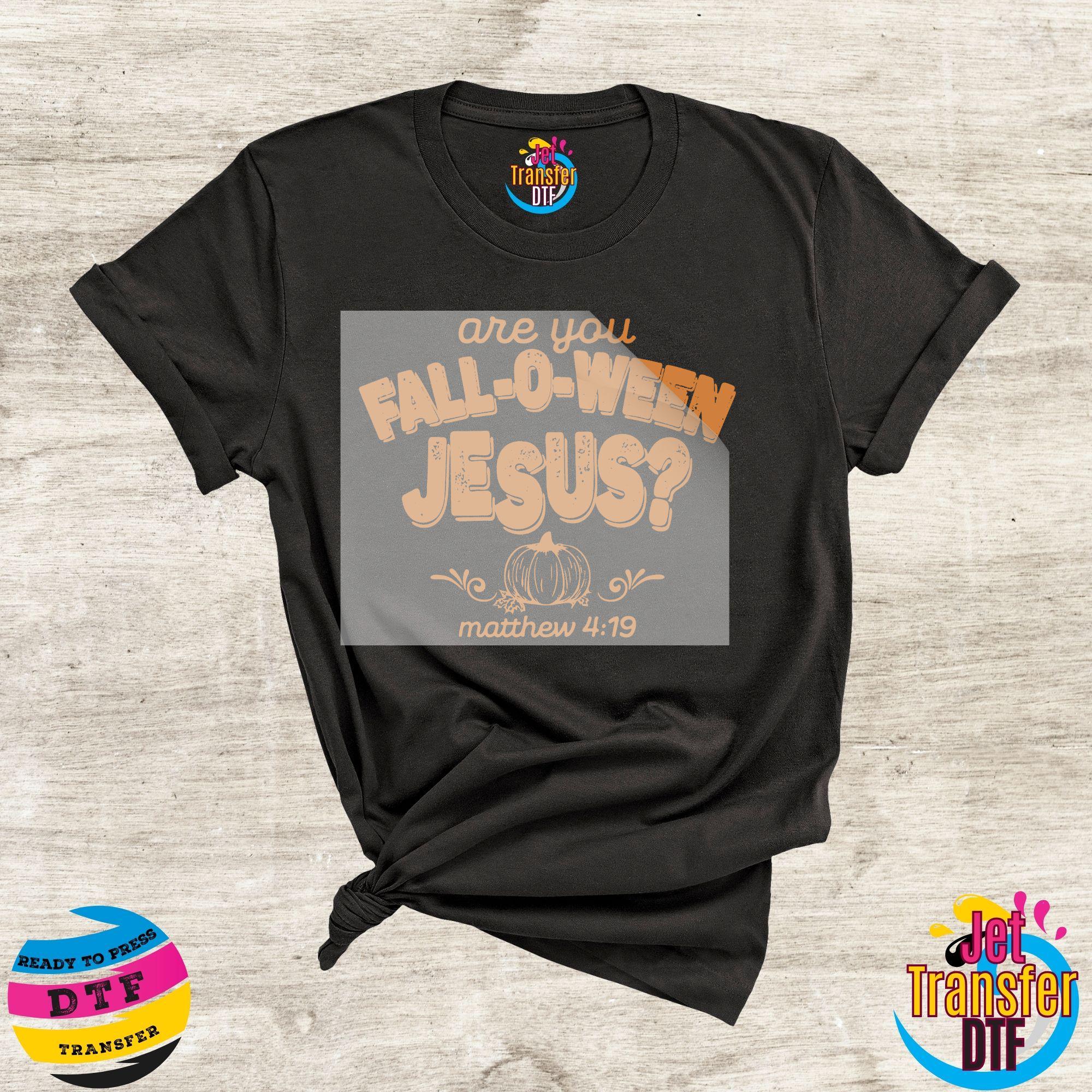 Christian Halloween DTF Transfer: Funny Faith Pumpkin Design, Ready to ...