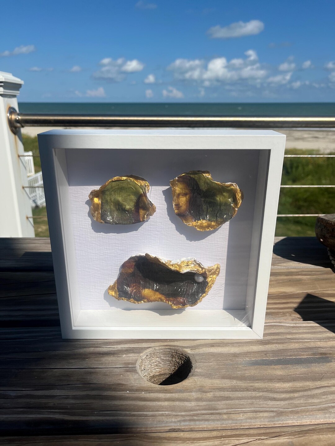 Mona Lisa Deconstructed – Gilded Oyster Shell and Conch Frames , Hand ...