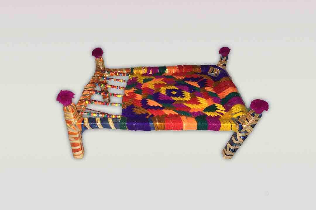 Decorative Charpai Bed Village Collectible Unique Handmade Table Top ...