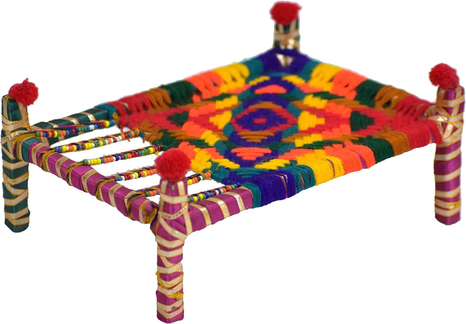 Decorative Charpai Bed Village Collectible Unique Handmade Table Top ...