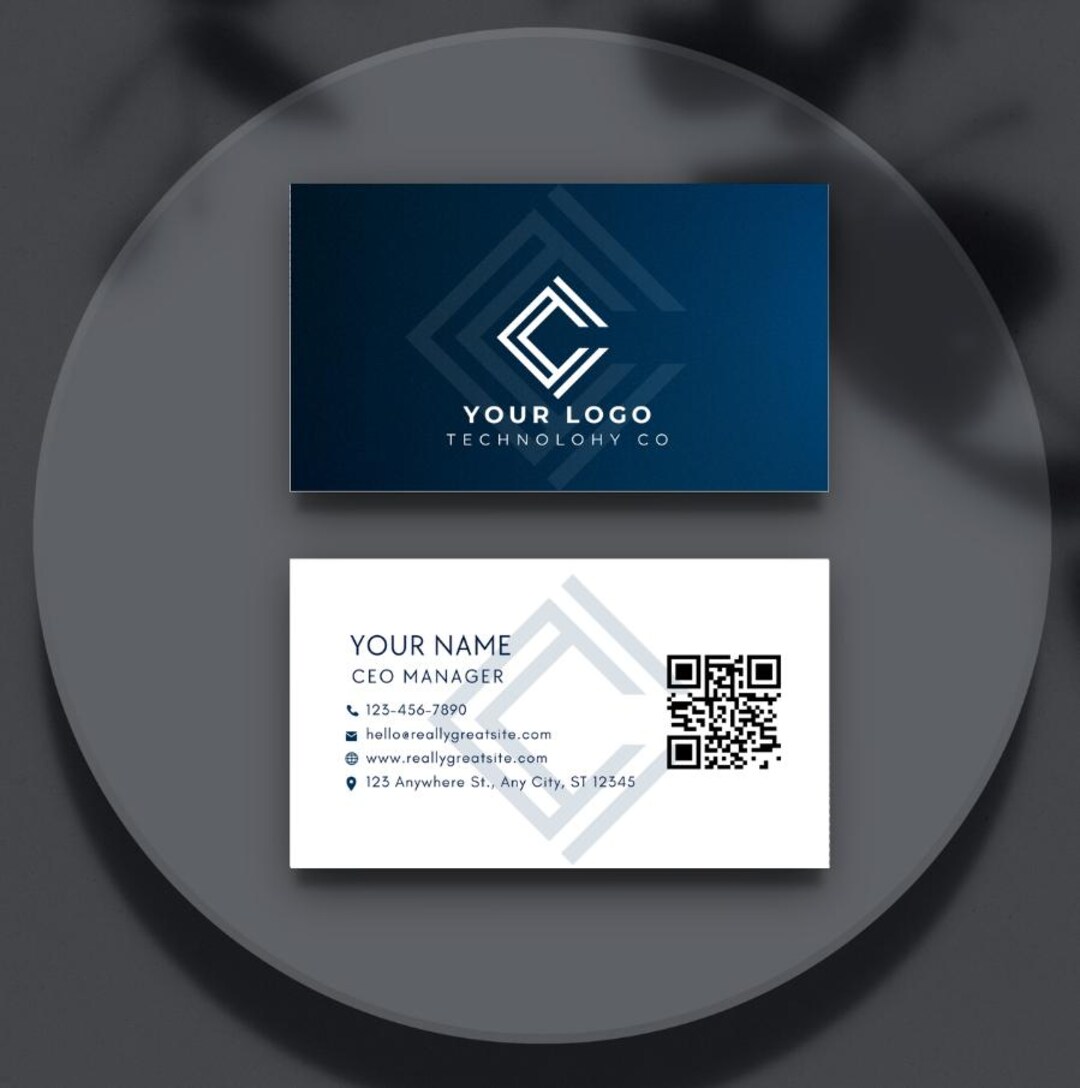 Custom Business Cards With Qr Code - Personalized Minimalist Design ...