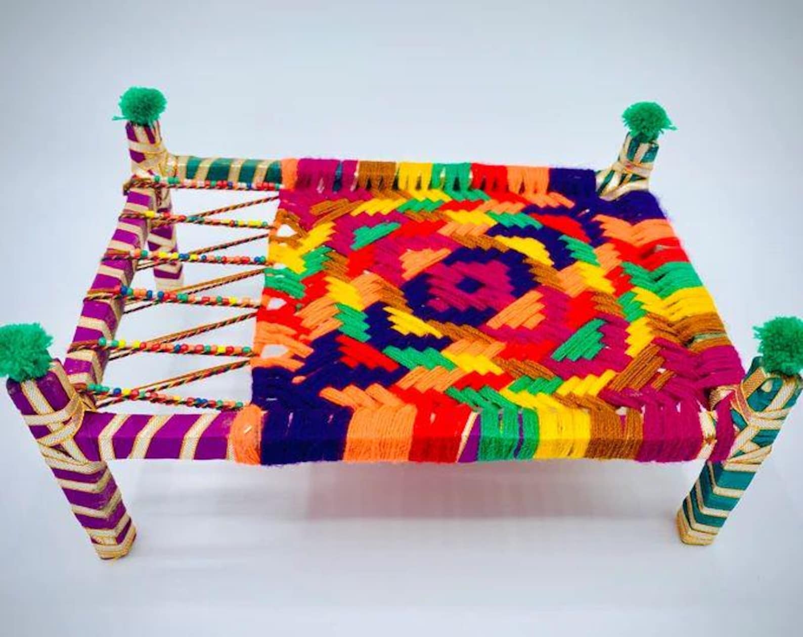 Decorative Charpai Bed Village Collectible Unique Handmade Table Top ...