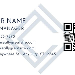 Custom Business Cards With Qr Code - Personalized Minimalist Design ...