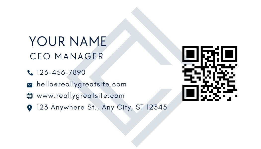 Custom Business Cards With Qr Code - Personalized Minimalist Design ...