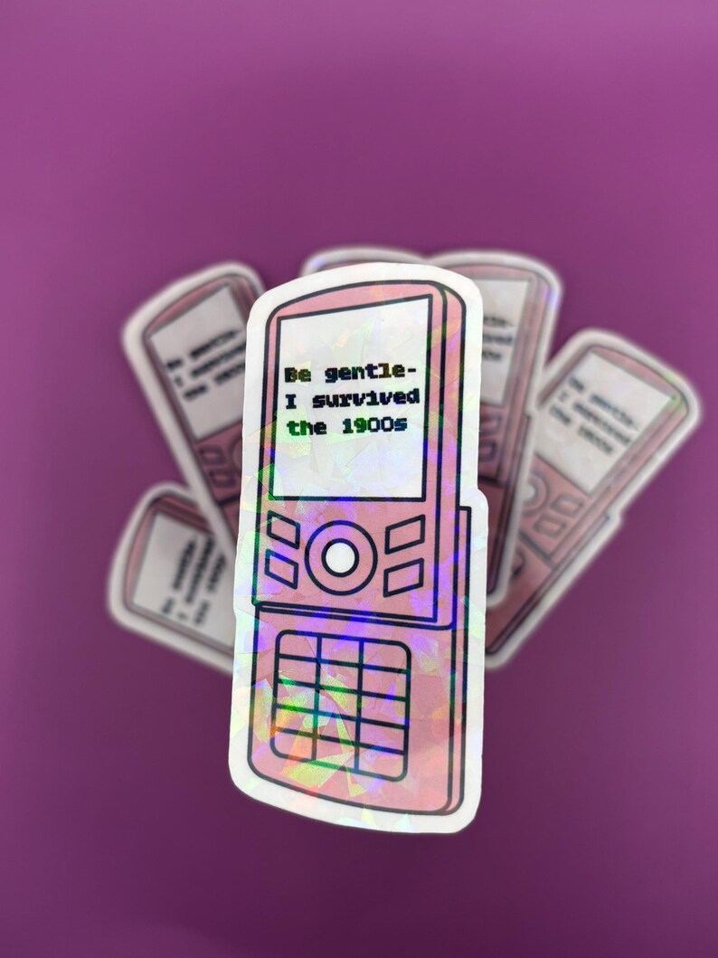 90s Nostalgia Holographic Sticker - Funny Millennial Gift - Etsy