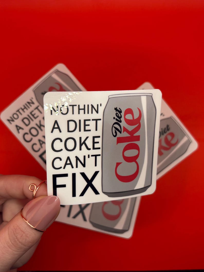 Diet Coke Glossy Sticker | Gen Z Humor, Soda Lover (2.6 Inch Decal) - Etsy