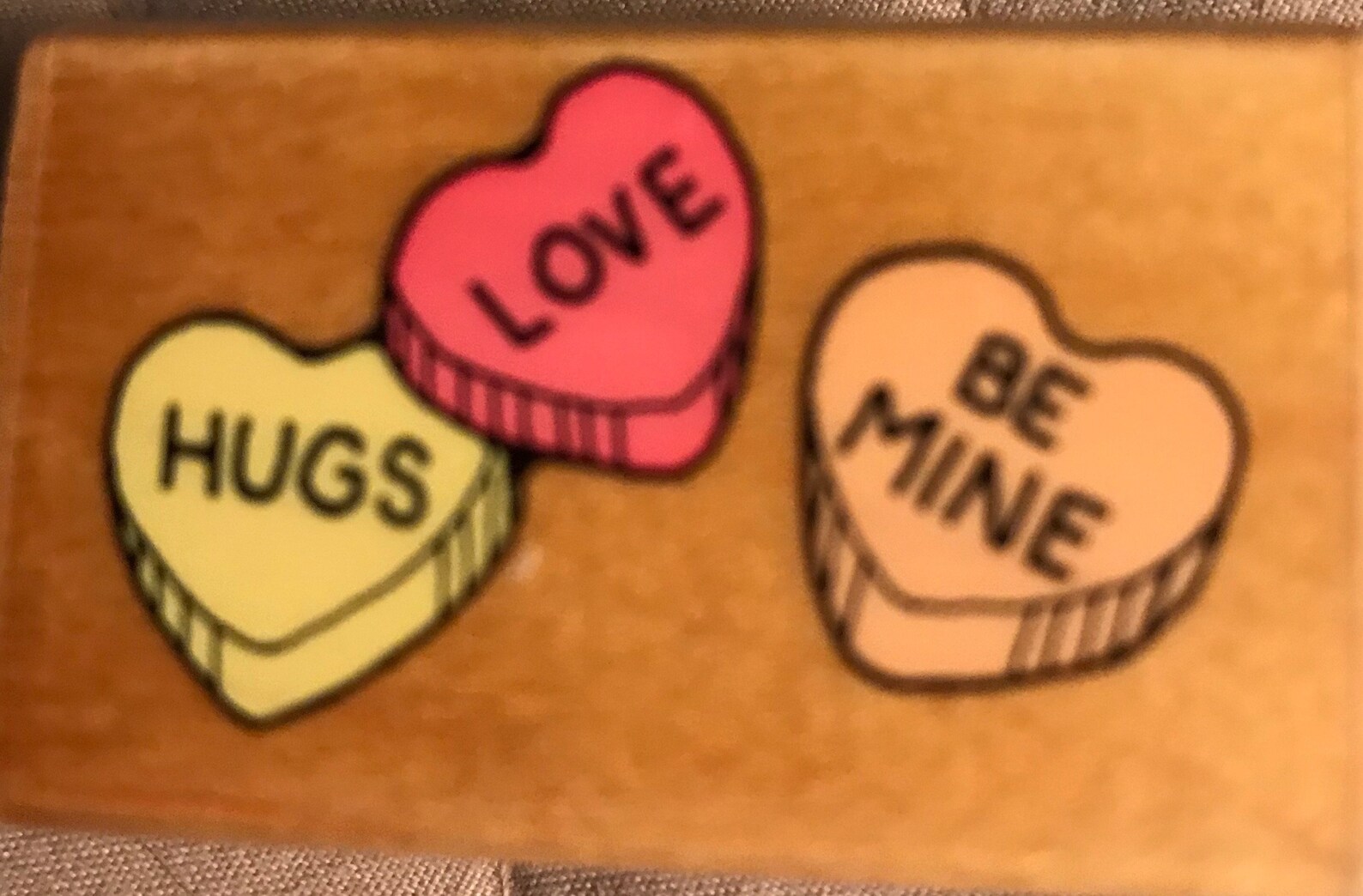 Conversation Hearts Wooden Stamp - Etsy