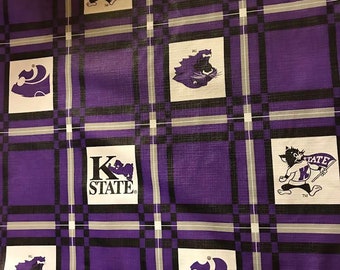 Kansas State Fabric - Etsy