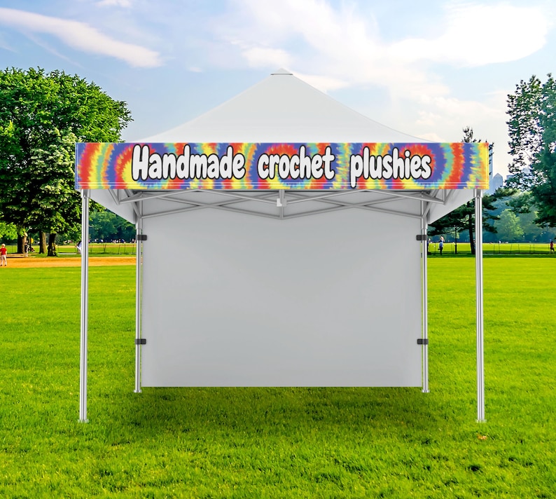 Custom Tent Banner • Trade Show, Event, Canopy Vinyl Banner • Logo ...