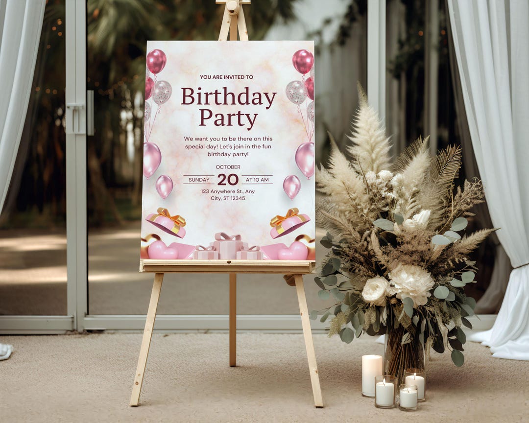 Welcome Birthday Party Sign • Decoration for Birthday • Party Welcome ...