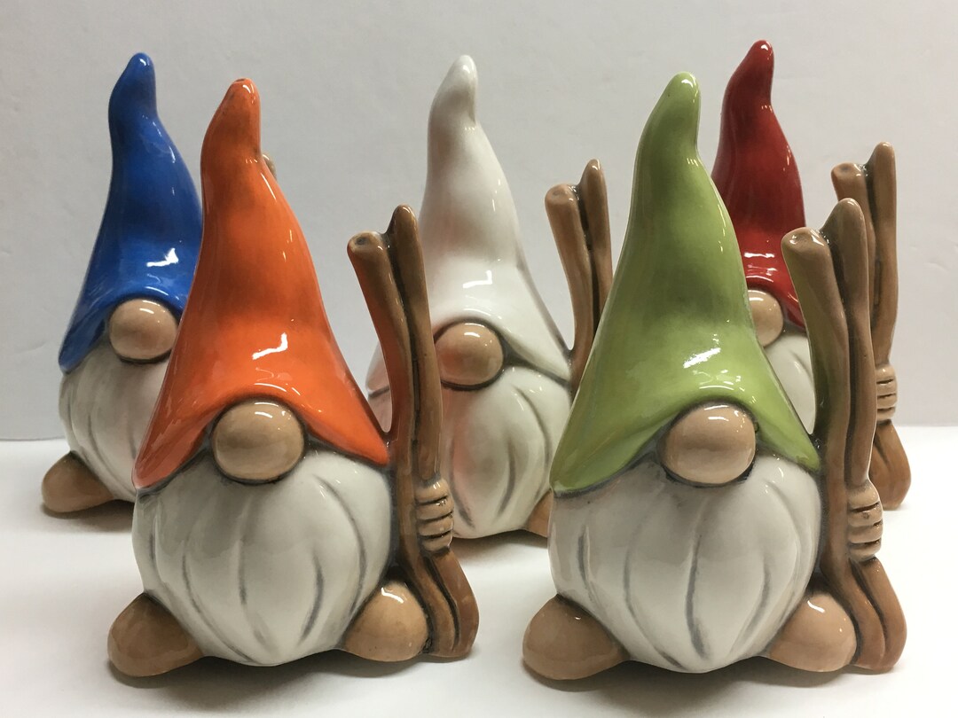 Ceramic Aquarium Gnomes ~ With Walking Stick ~ Sold Individually - Etsy