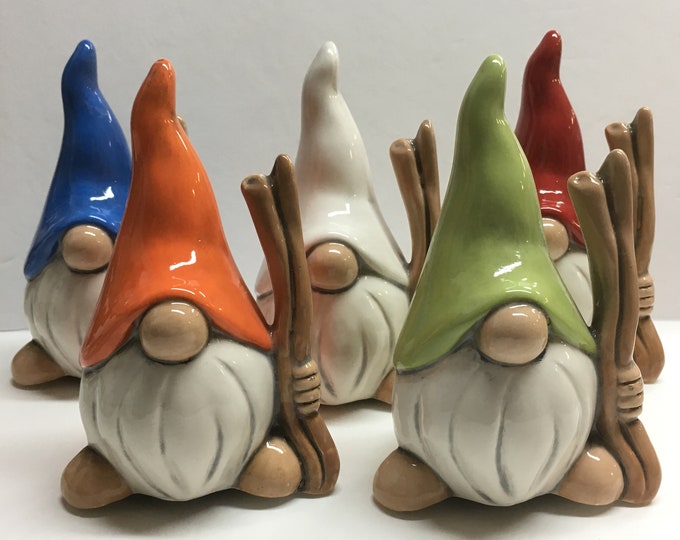 Ceramic Aquarium Gnomes ~ With Walking Stick ~ Sold Individually - Etsy