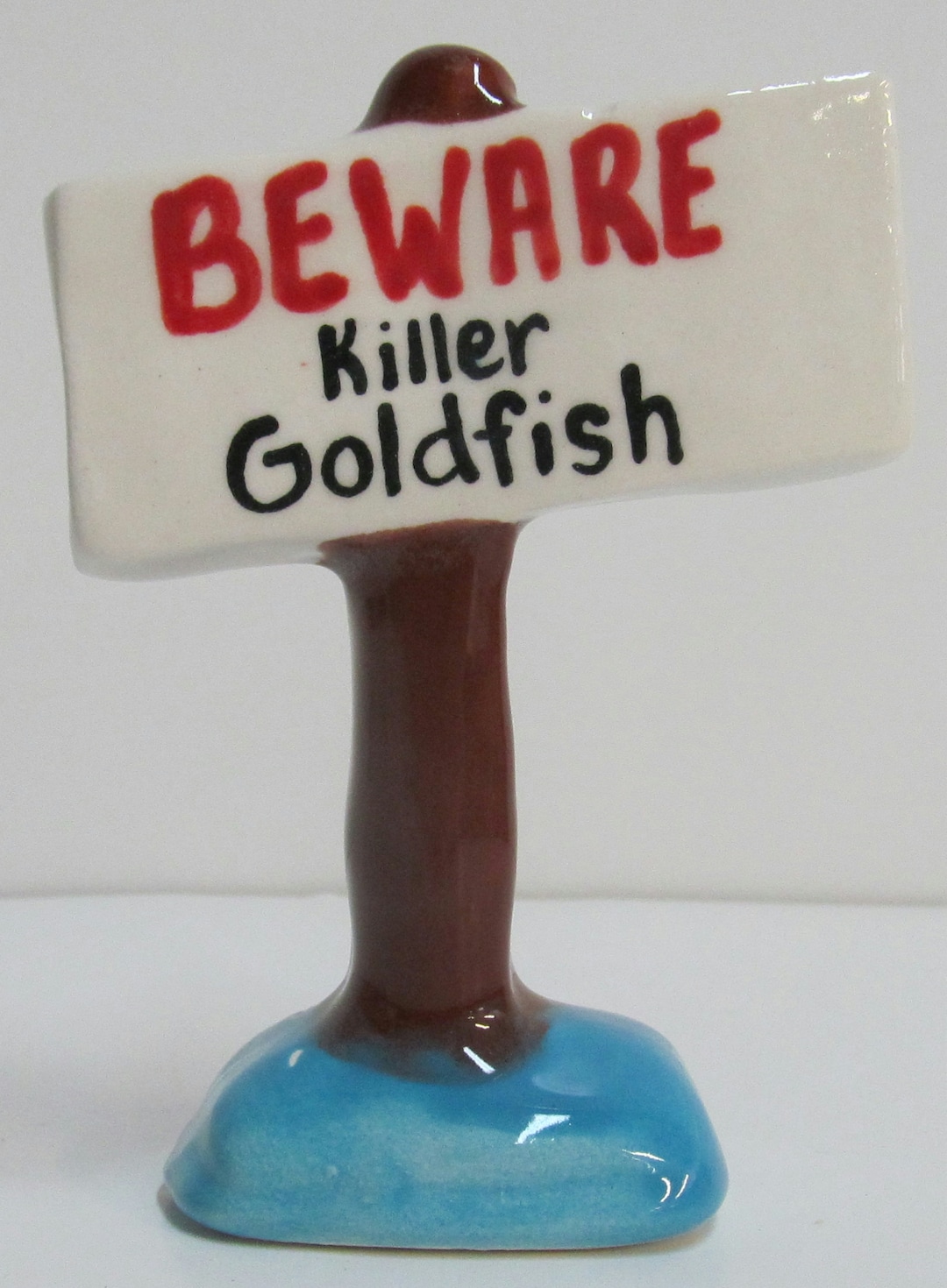 Ceramic Aquarium Sign ~ BEWARE Killer Goldfish ~ - Etsy