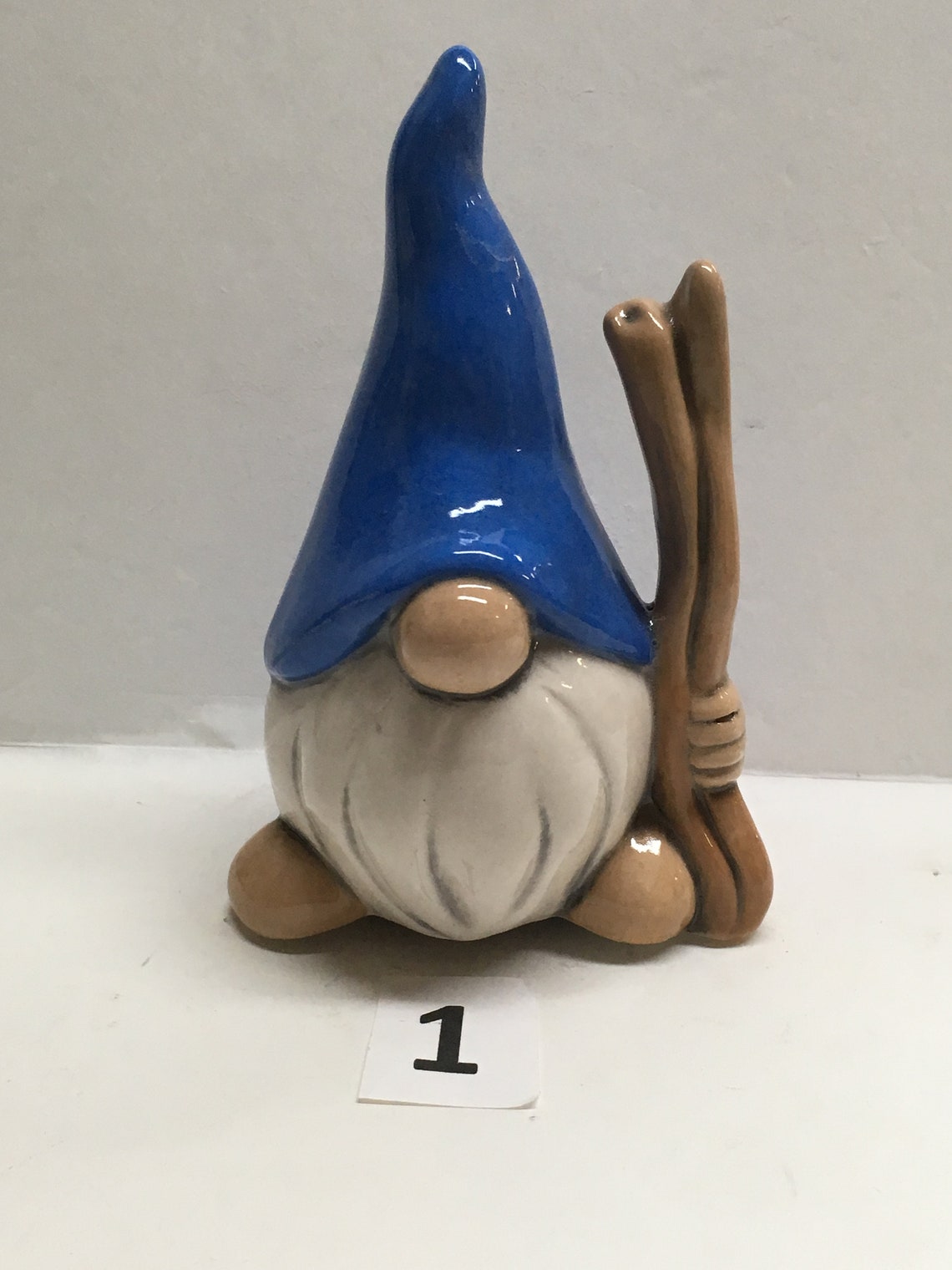 Ceramic Aquarium Gnomes With Walking Stick Sold - Etsy
