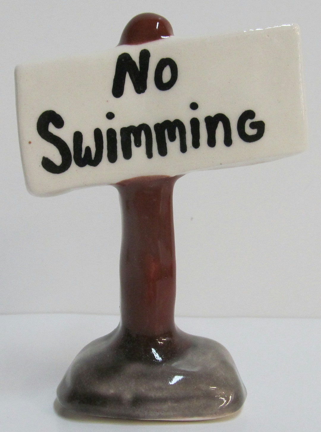 Ceramic Aquarium Sign ~ No Swimming ~ - Etsy