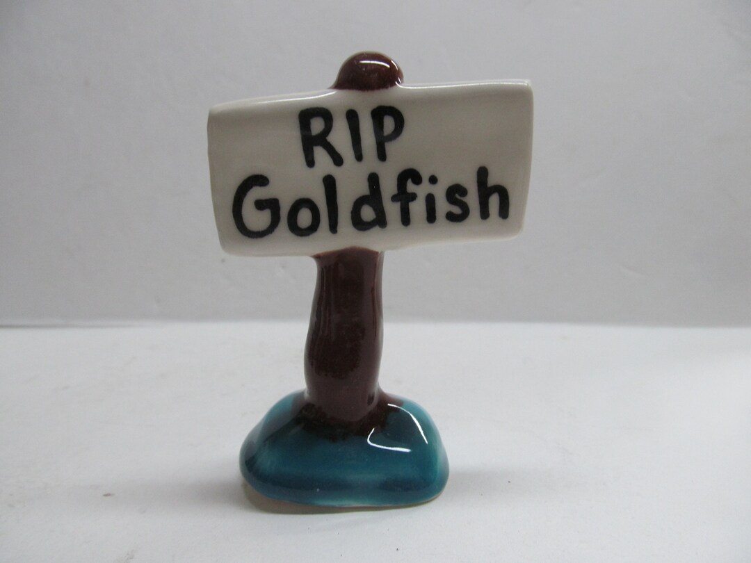 Ceramic Aquarium Sign ~ RIP Goldfish - Etsy