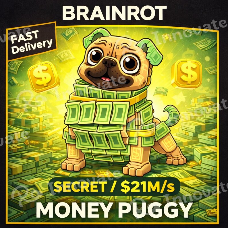 Money Money Puggy - 21m/s | Steal A Brainrot | SAB Secret - Etsy