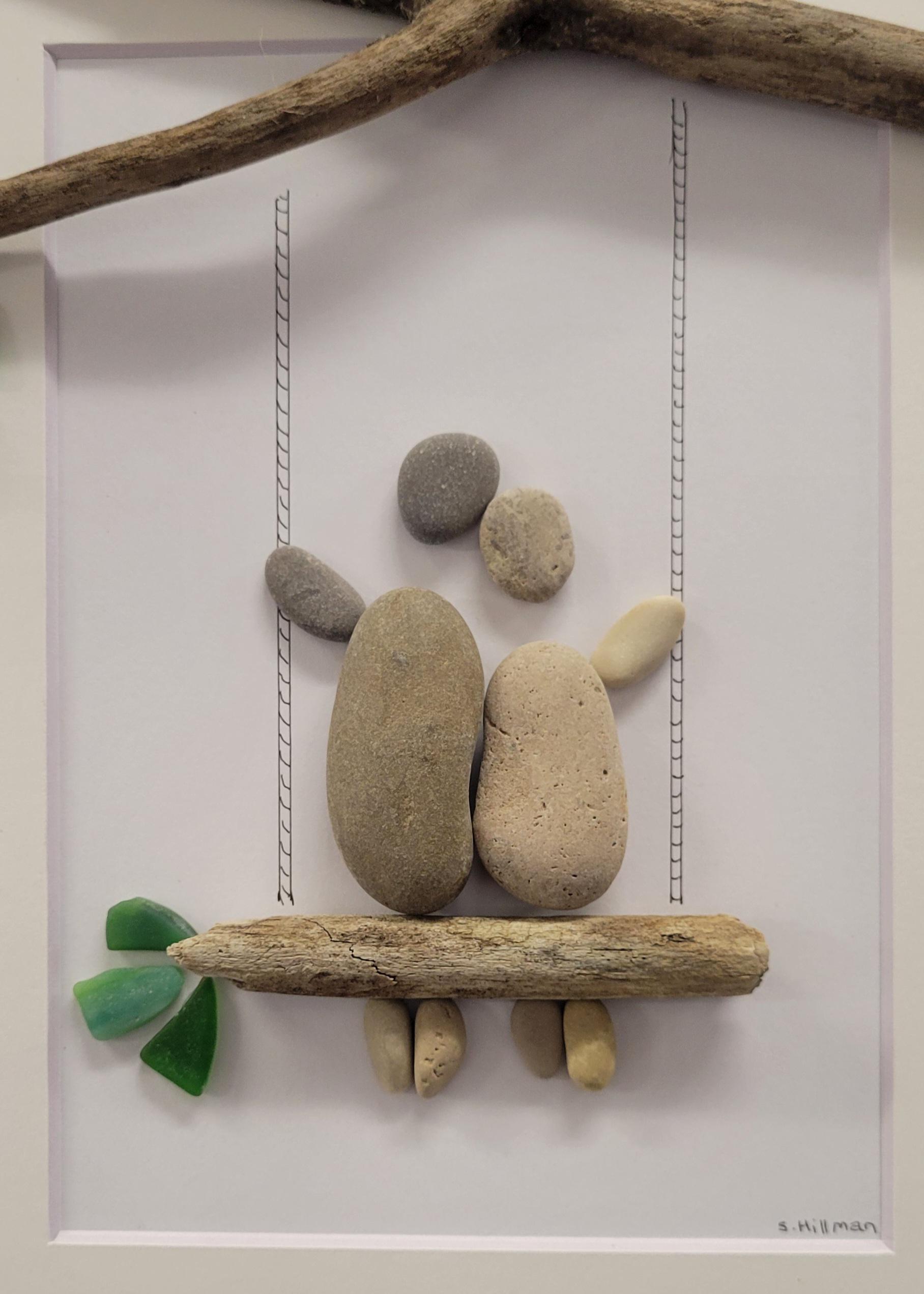 Couple on a Swing Together Pebble Art, FREE SHIPPING, Great Lakes ...