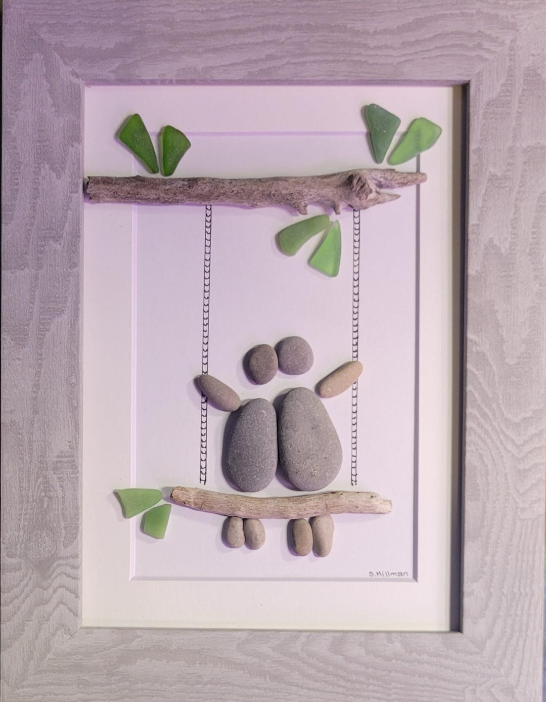 Come Swing With Me - Couple on a Swing Pebble Art - Anniversary or ...