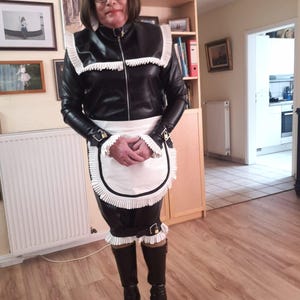 Lockable Maid Outfit – Black & White French Maid Dress – Fetish Cosplay ...