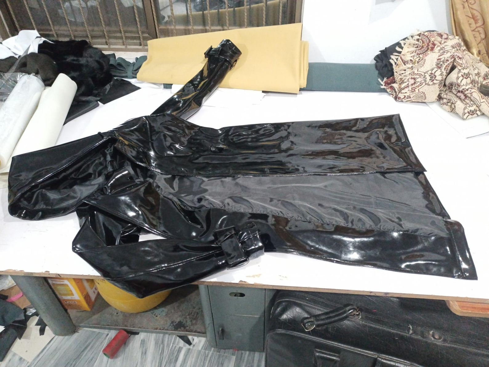 Shiny PVC Raincoat – Hooded Waterproof Trench Coat With Belt - XS to ...
