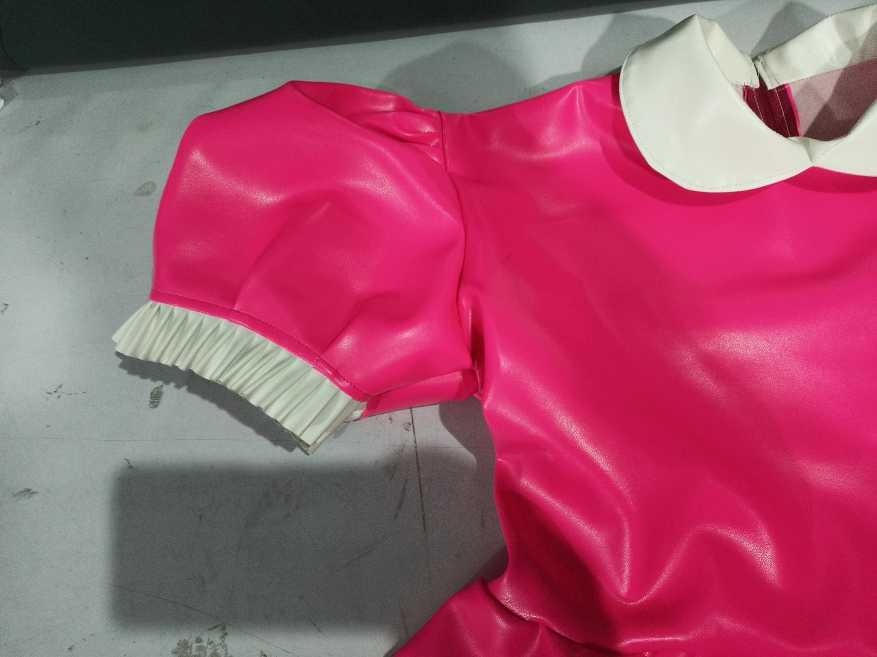 Pink & White PVC French Maid Costume: Shiny Vinyl Dress, XS-6XL - Etsy