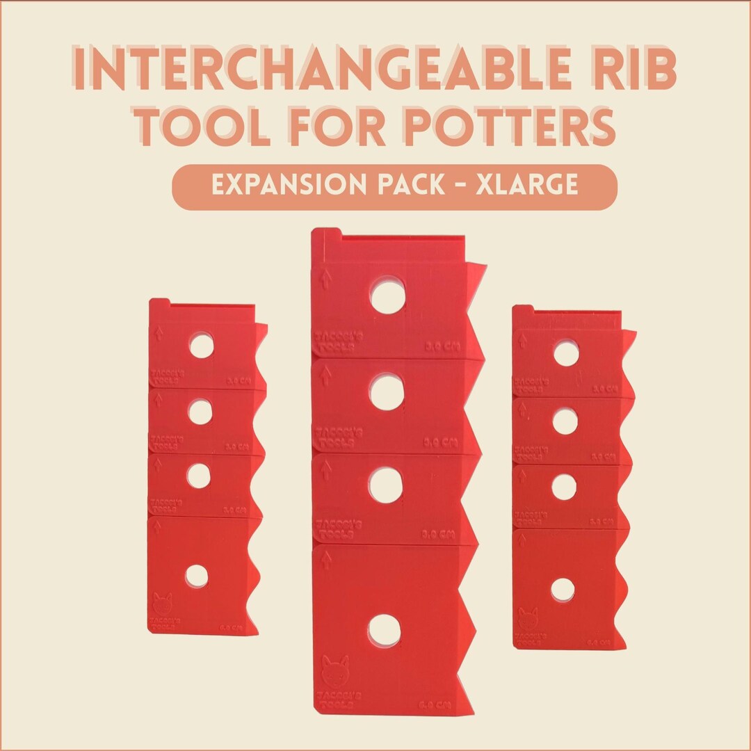 Interchangeable Pottery Profile Rib Tool - Expansion Pack - Size Xlarge ...