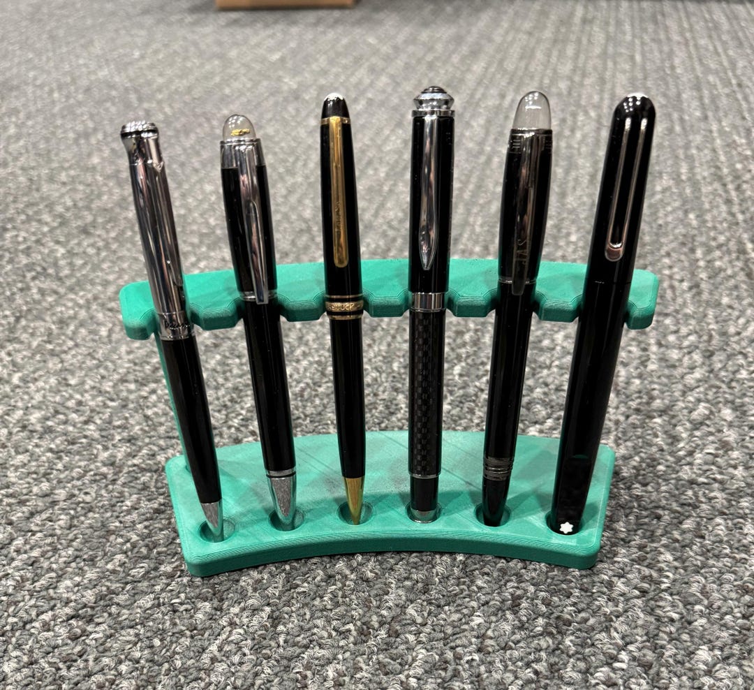 3D Printed Desk Pen Display – Holds 6 Pens – Multiple Colors Available ...