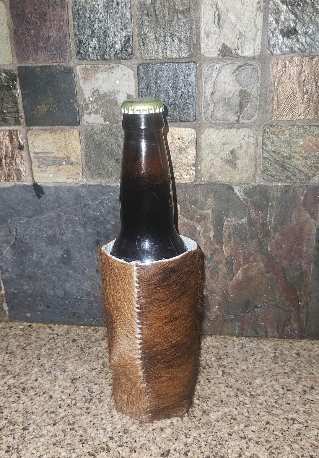 Mplranch Hand Stitched Hide Beer Koozie - Etsy