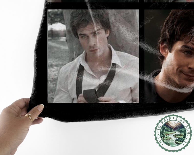 Damon Salvatore Blanket, Vampire Diaries Throw, TVD, Mystic Falls ...