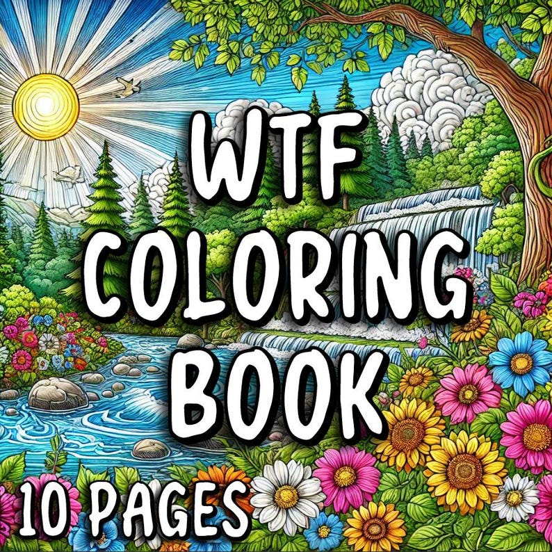 Adult Coloring Book, 10 Pages, Curse Words - Etsy