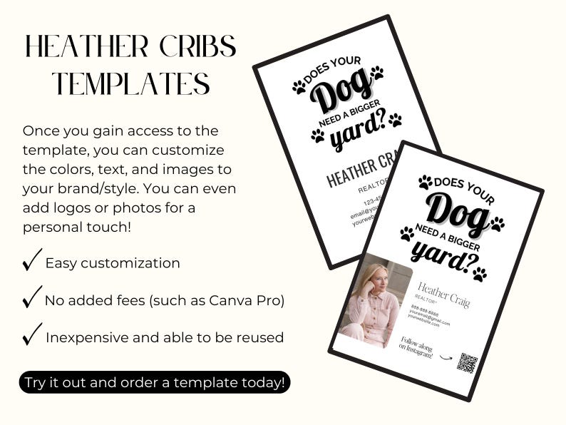 Realtor Pop-by Tag | Dog-themed Real Estate Marketing | “does Your Dog ...