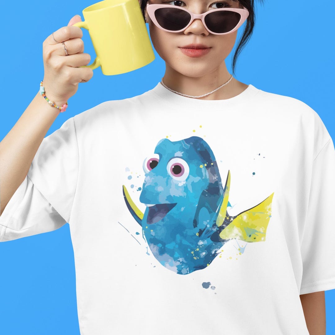 Finding Nemo Dory Shirt, Dory Watercolor Shirt, Cute Regal Blue Dory ...