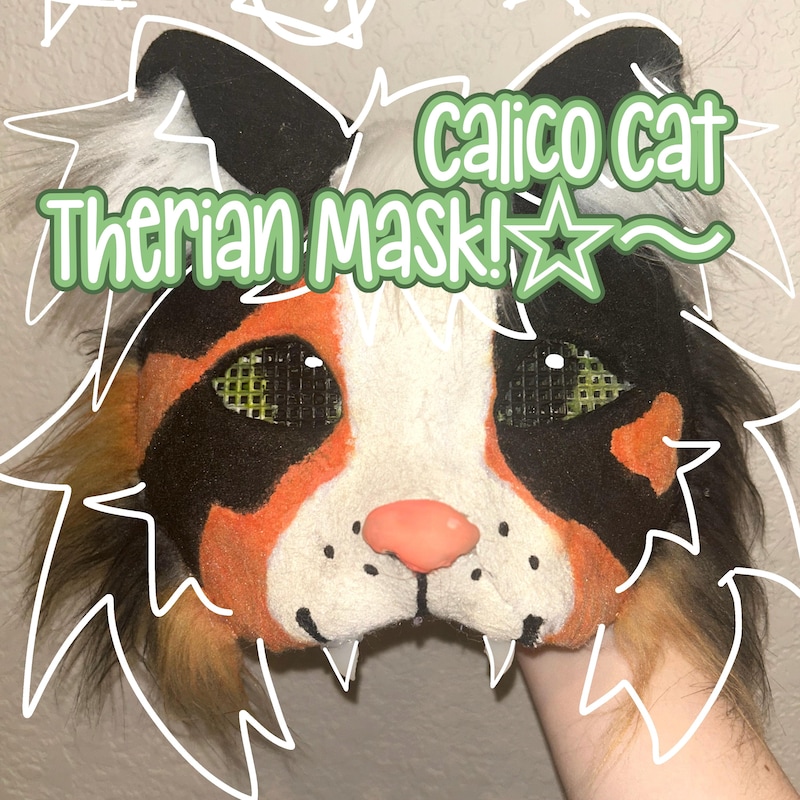Calico Cat Therian Mask - Etsy