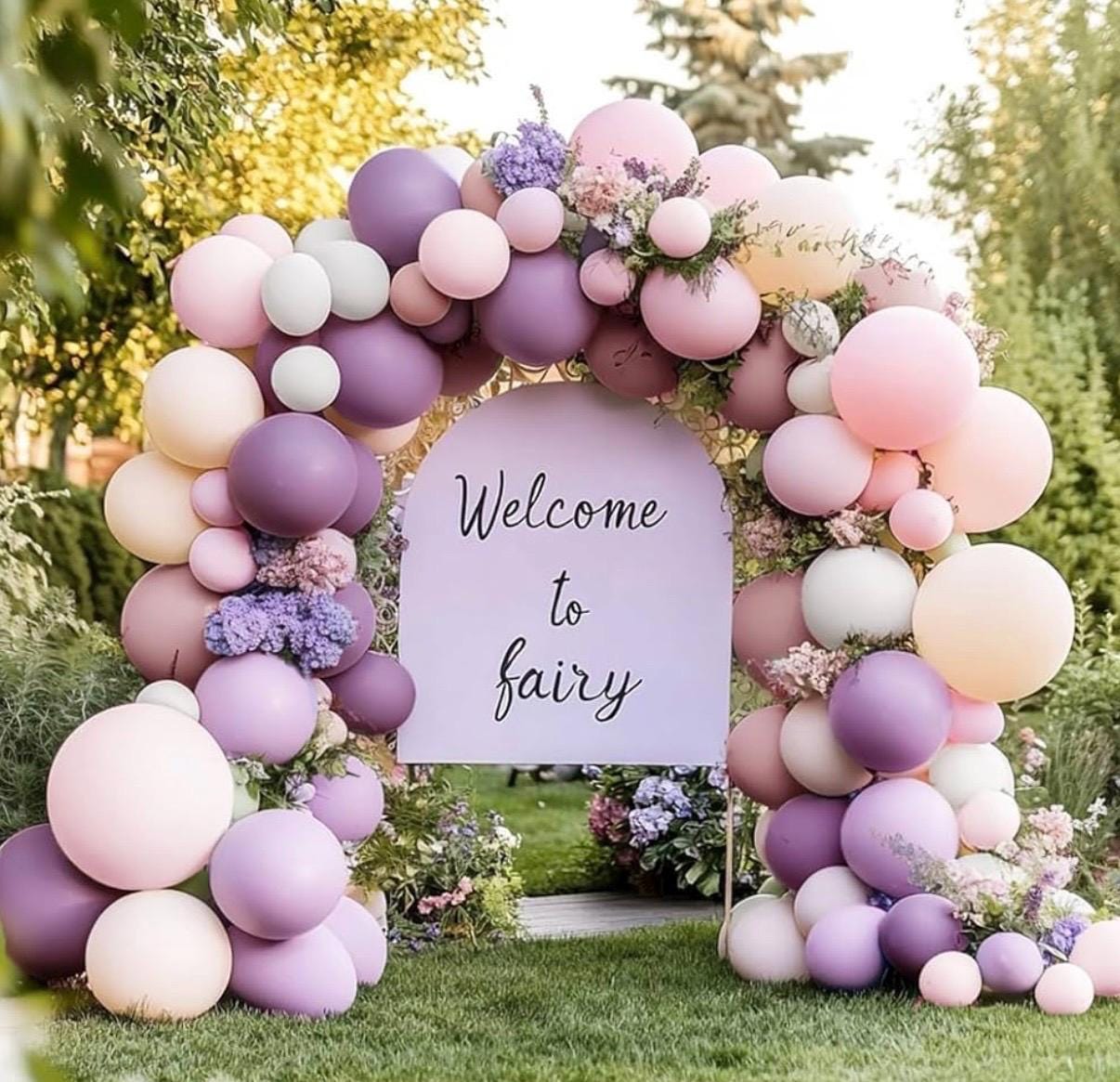 Purple Pink Balloon Arch Kit - Double Stuffed Pastel Pink Lavender ...