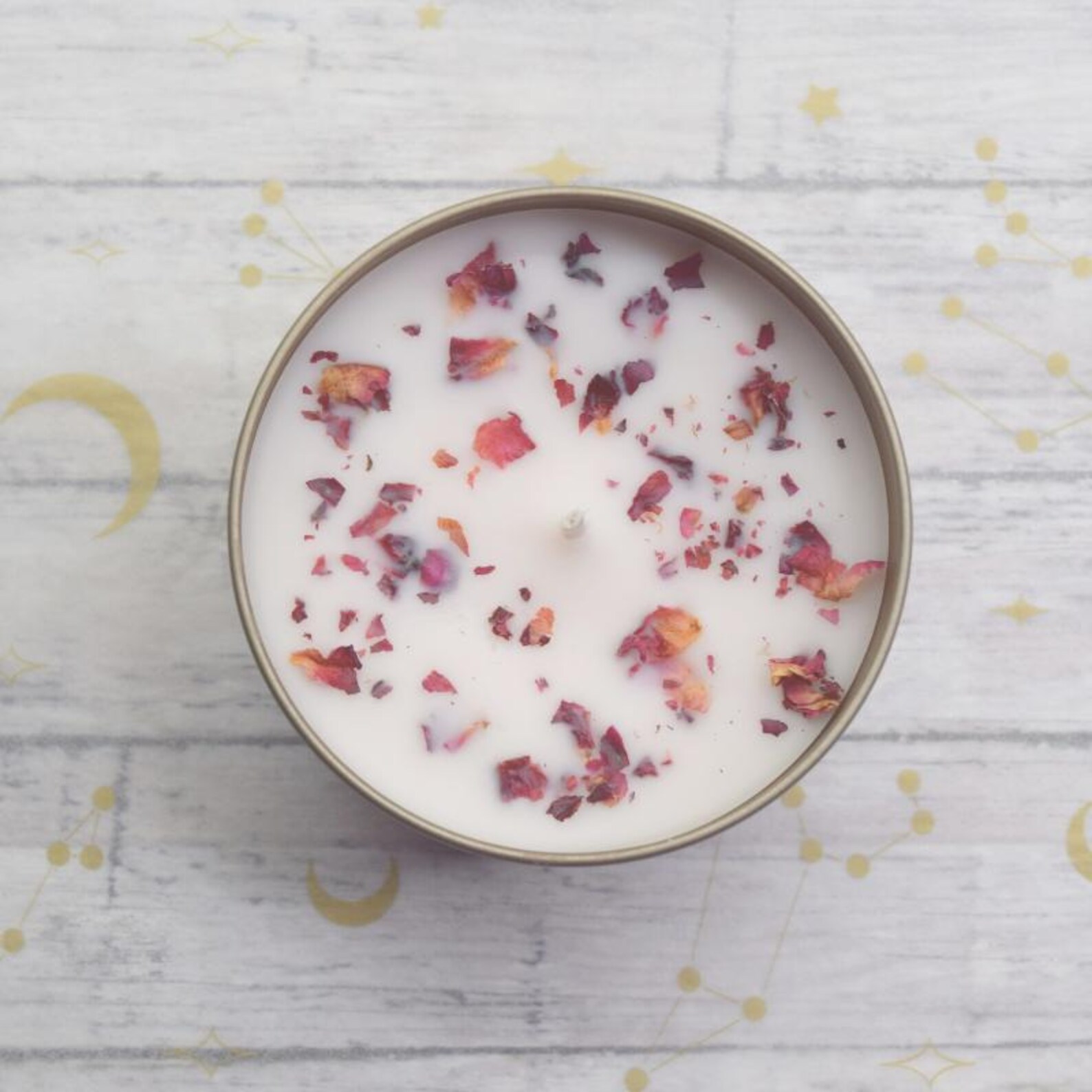 Stop and Smell the Roses Mindfulness Meditation Candle With Dried Red ...