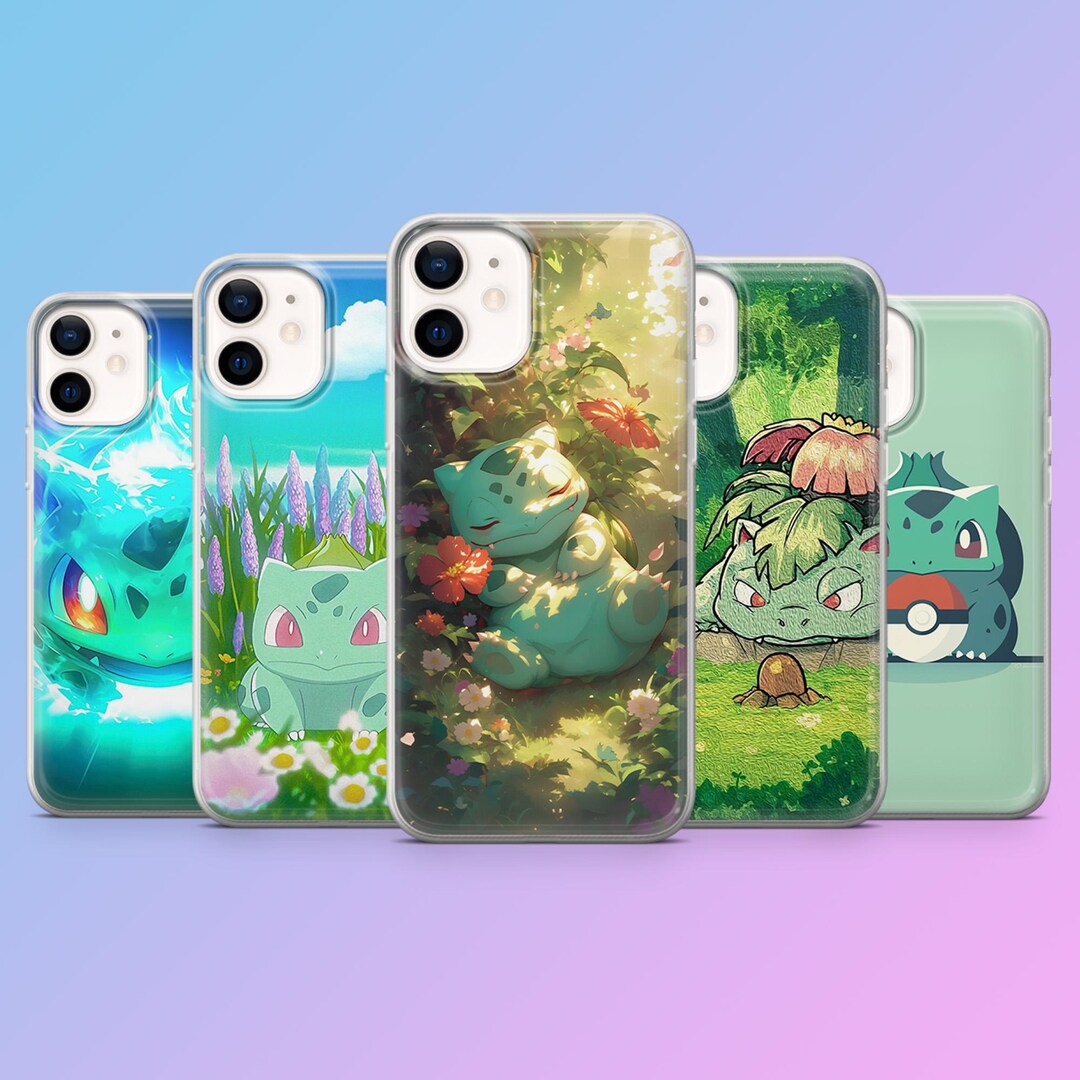 Bulbasaur Phone Case Pokemon Figurine Cover Fit for iPhone 15 Pro Max ...