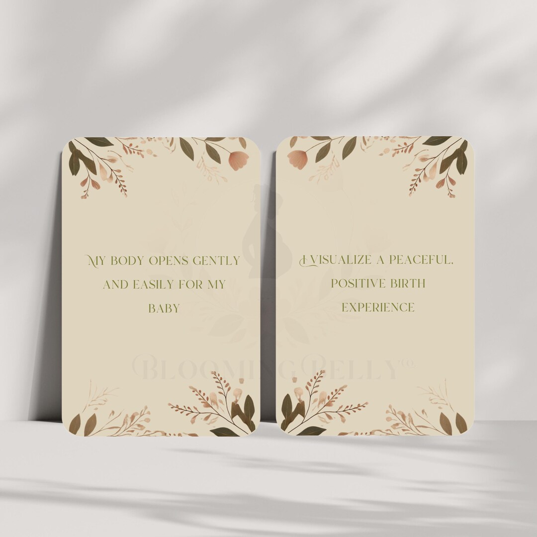 Birth Affirmation Cards Printable | 30 Positive Labor & Delivery ...