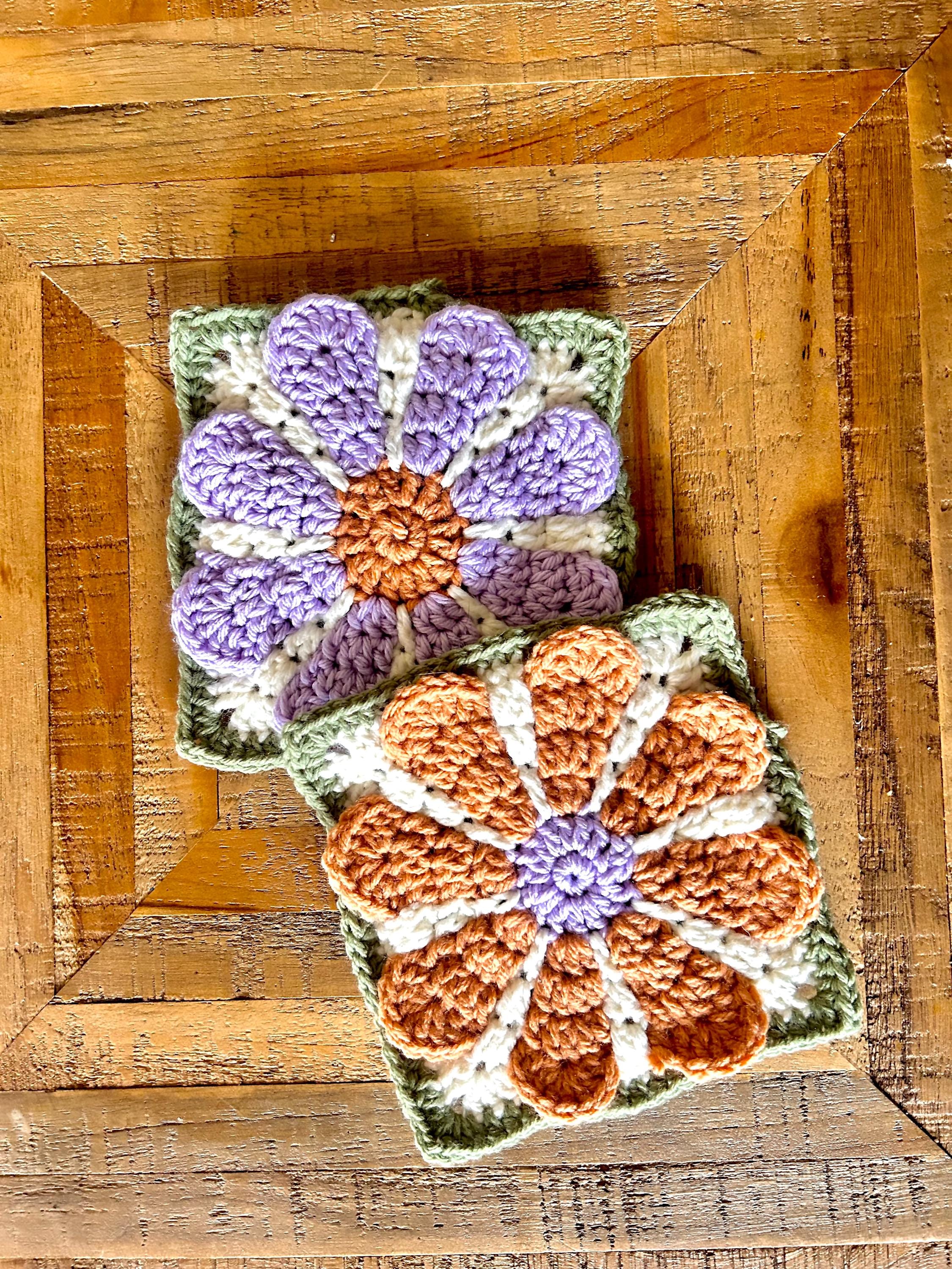 Retro Daisy Granny Square - PDF Downloadable/printable Crochet Pattern ...