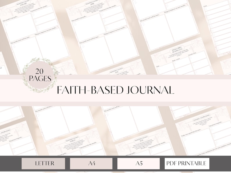 Prayer Journal, Bible Study, Daily Planner (PDF Download) - Etsy