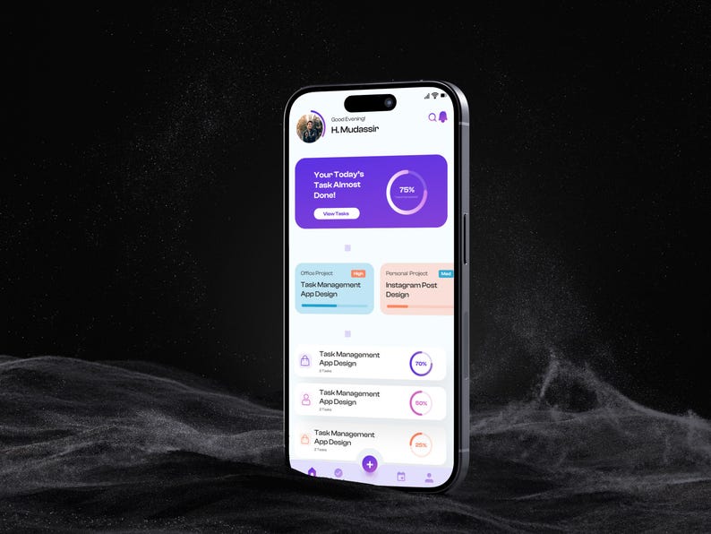 Task Management App Design, Figma Template, Figma App Design, Figma ...