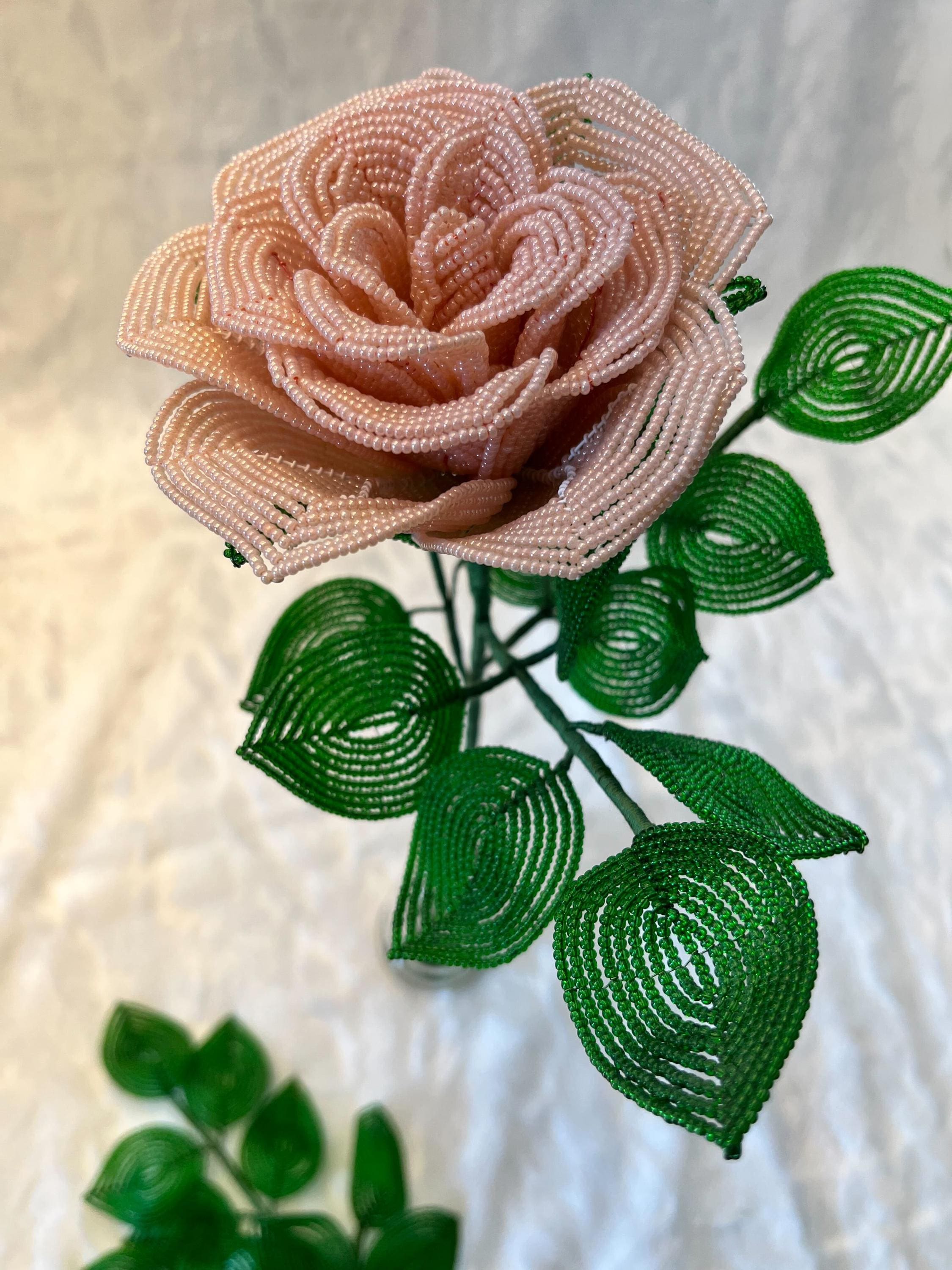 Handmade Beaded Rose - Etsy