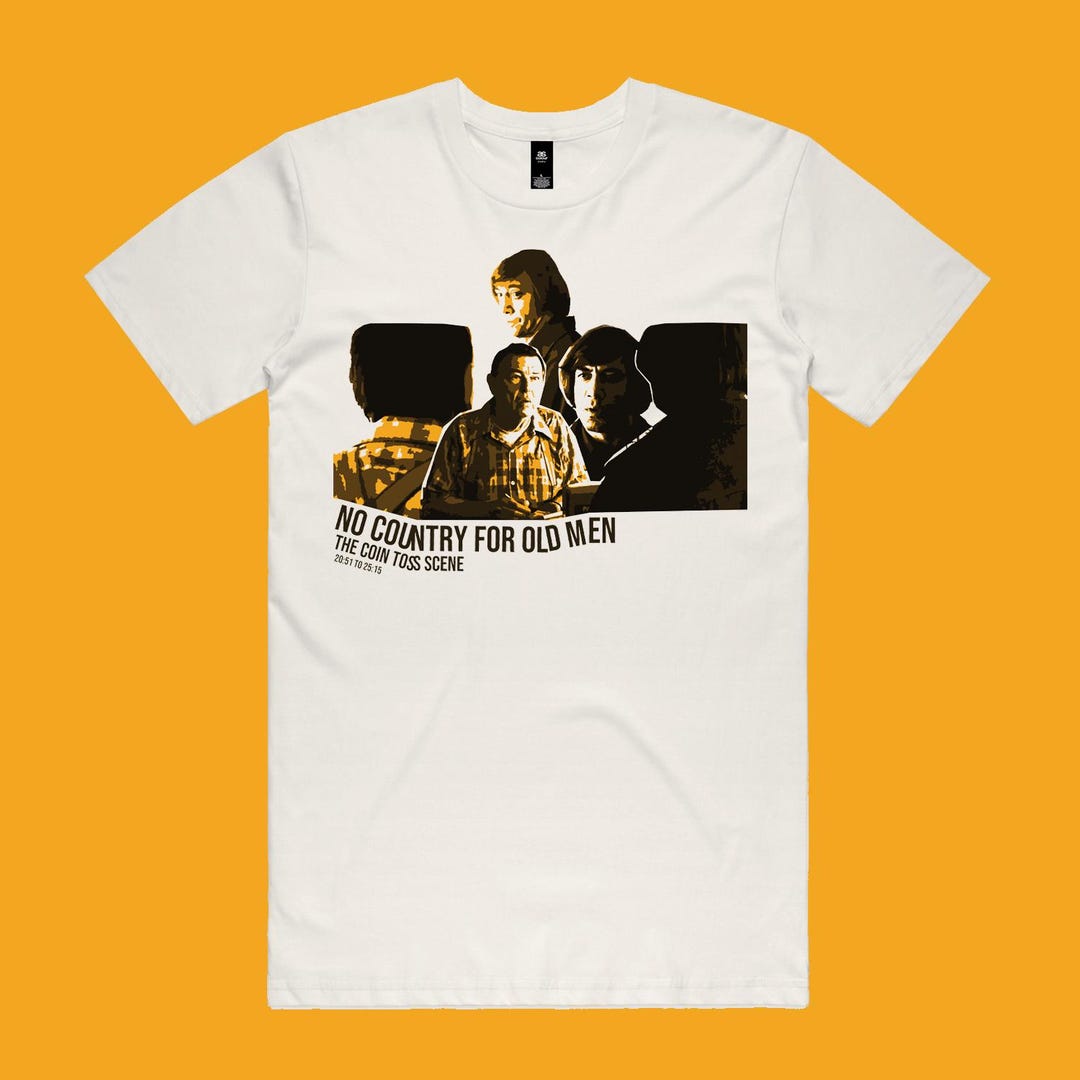 No Country for Old Men Coin Toss Scene Natural Tee - Etsy