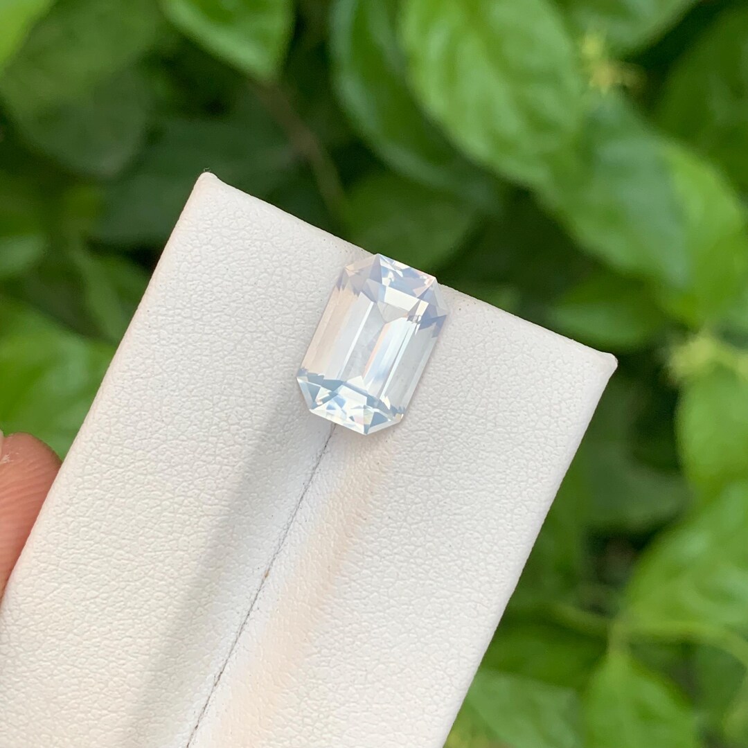 Milky Quartz Gemstone: 4.05 Carat Emerald Cut, Africa - Etsy