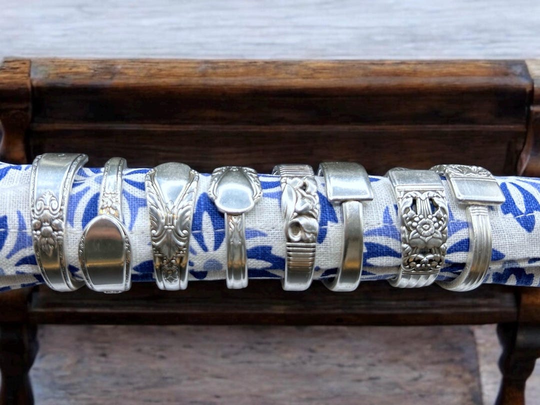 Various Vintage Napkin Rings | Upcycled Antique Silverware | Dress up ...