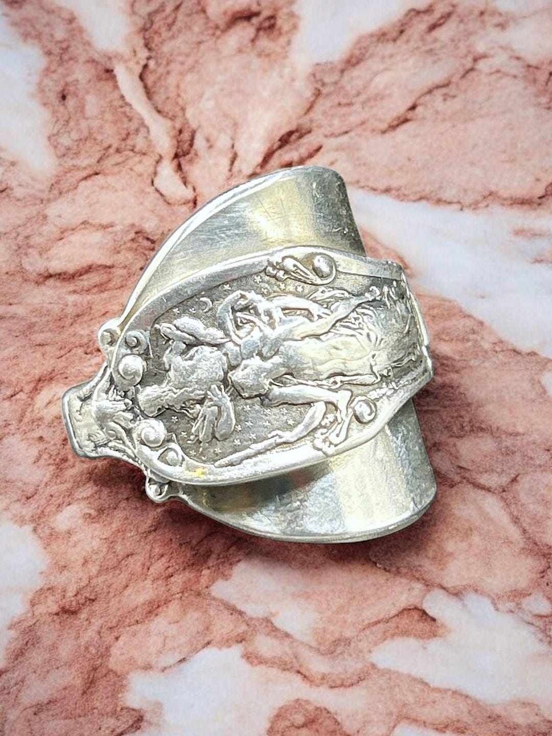 Mythologique Sterling Silver Spoon Ring | Gorham 1894 Wrapped Jewelry ...