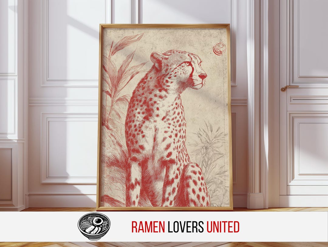 Minimalist Cheetah Print: Vintage Style Animal Art (digital Download ...