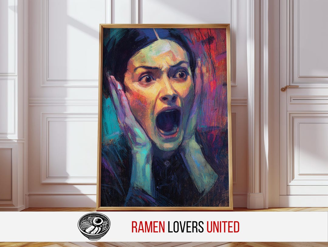 Expressive Emotions Wall Art - Printable Colorful Portrait, Dynamic ...