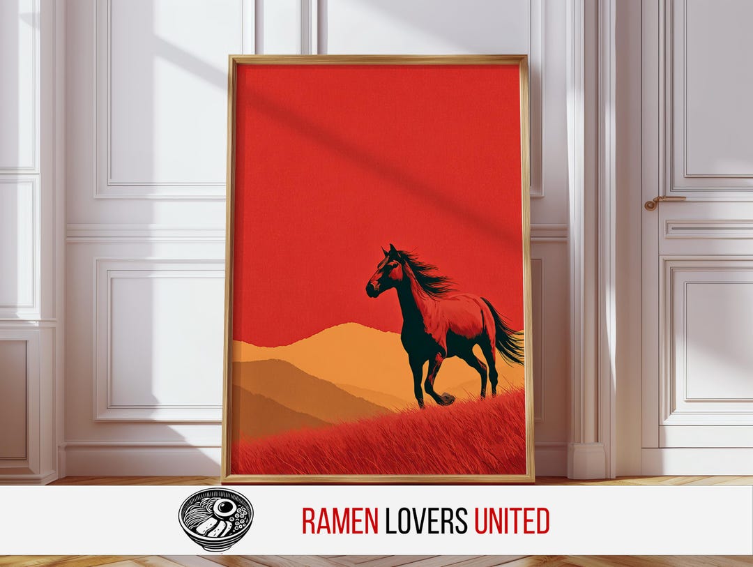 Dynamic Galloping Horse Printable Artwork - Traditional Chinese Ink ...