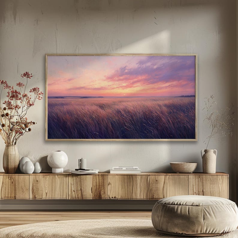 Prairie Sunset TV Art, Rustic Landscape (digital Download) - Etsy